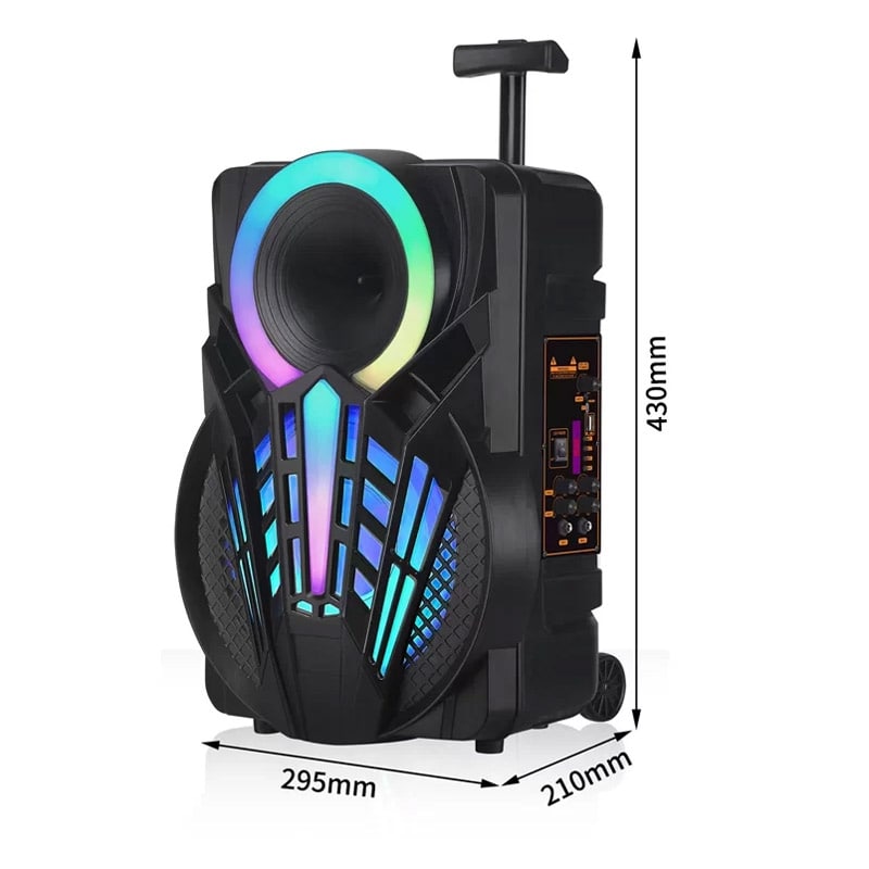 Bluetooth zvucnik karaoke crni set sa mikrofonom N