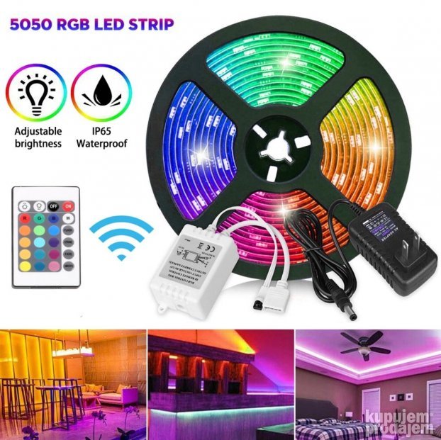 RGB LED traka 5m sa daljinskim