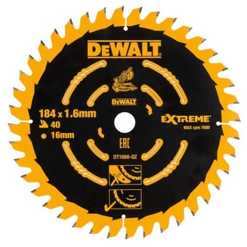 DeWalt DT1668 Extreme List kružne testere, 184mm, 40T