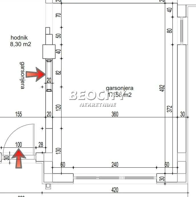 Prodaja, jednosoban stan, 18m2, Žarkovo, Beograd