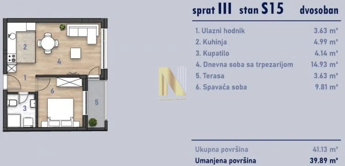 Prodaja, dvosoban stan, 40m2, Telep, Novi Sad, Novi Sad