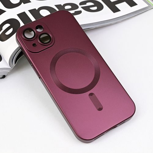 Futrola - maska Magsafe Chrome za iPhone 15 6.1 bordo