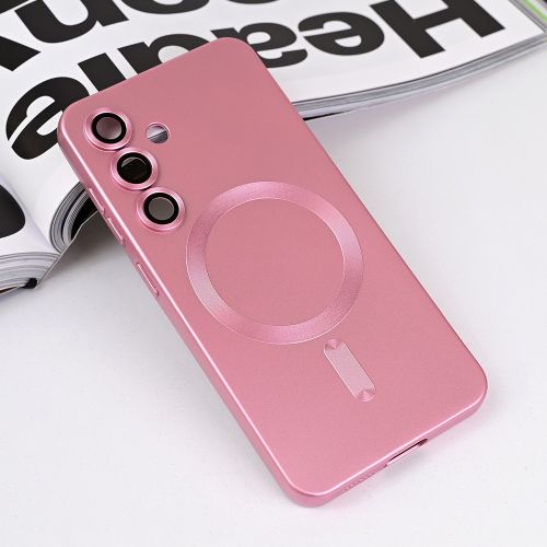 Futrola - maska Magsafe Chrome za Samsung S921B Galaxy S24 roze