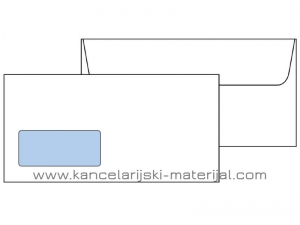 OPTIMA koverta ameriken 11x23cm Office Strip 80g LEVI prozor