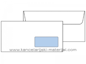 OPTIMA koverta ameriken 11x23cm Office Strip 80g DESNI prozor