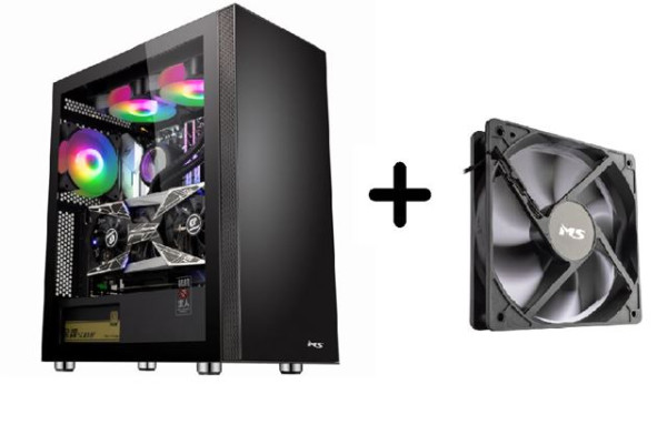 KUĆIŠTE MS ARMOR V500 GAMING + 3x VENTILATOR ZA KUČIŠTE M120