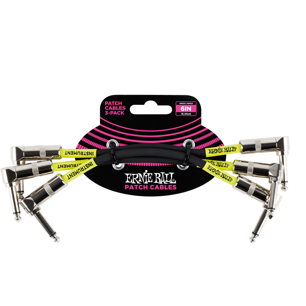 Ernie Ball 6221 Flat ribbon patch cables 15cm (3-pack)