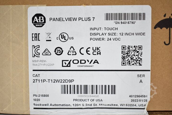 Kontrolnoj tabli
Allen-bradley 2711P-T12W22D9P