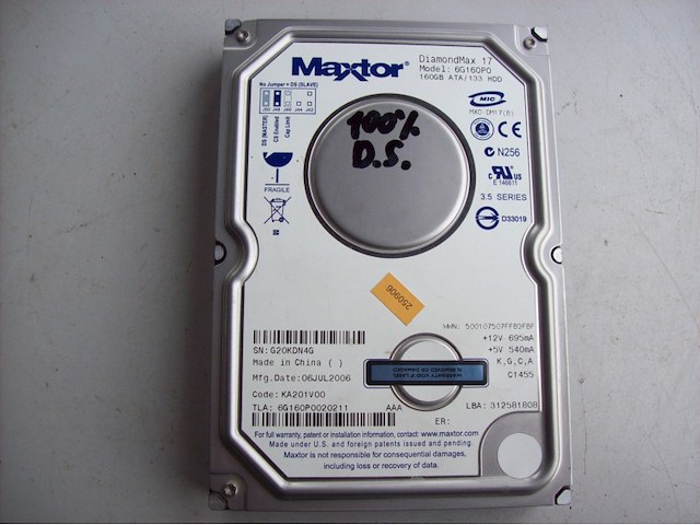 160 Gb Maxtor ata - 3.5 inca - 6G160P0 ,100 %