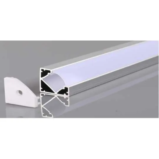 M602-A Aluminijumski profil za LED trake ugaoni 19x19x2000mm set sa difuzerom Mitea Lighting