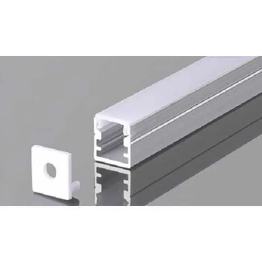 MA1010-A SIVI Aluminijumski profil za LED trake 10x10x2000mm nadgradni sa difuzerom 2m Mitea Lighting