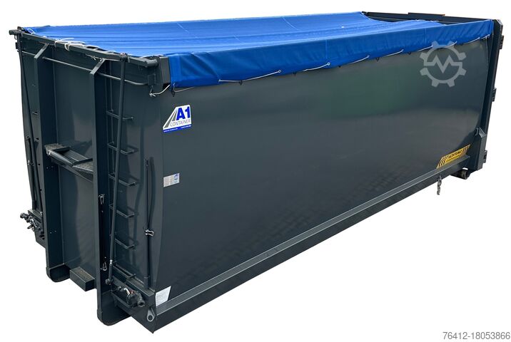 Kontejneri za prevrtanje
A1 Container ECOLINE 36 m³ mit Klappnetz - RAL 7016 Anthrazitgrau - Abrollcontainer