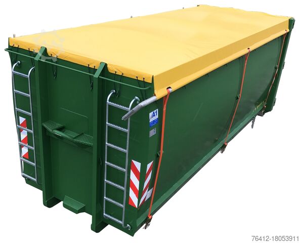 Kontejneri za prevrtanje
A1 Container ECOLINE 36 m³ mit Rollplane - RAL 6002 Laubgrün - Abrollcontainer