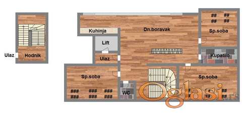 Četvorosoban penthouse 114m2 bulevar Evrope