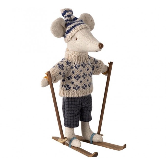 Maileg - Tata miš na skijama