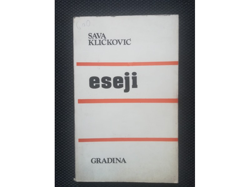 Eseji - Sava Kličković 1977.
