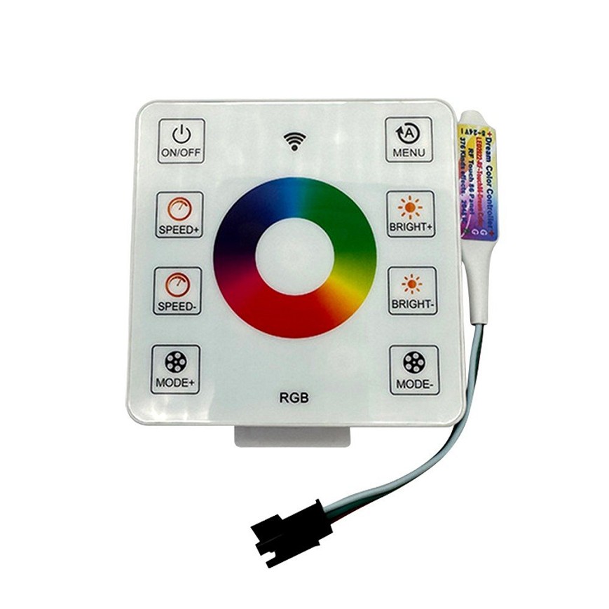 KONTROLA ZA ADRESABILNE RUNNING DIGITALNE LED TRAKE RGB RF ZIDNA 5 24V 2048 376 MODE