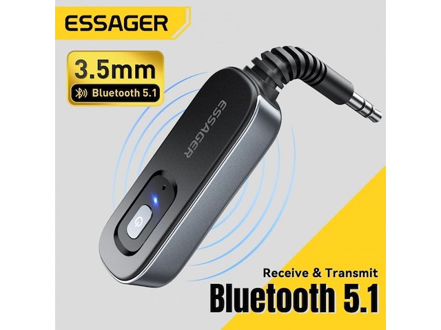 Essager Bluetooth 5.1 Aux RX-TX Adapter 3.5mm USB-C