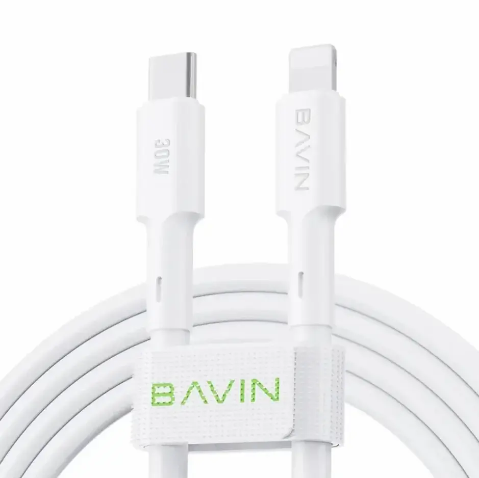 Bavin Kabl, Tip-C na Lightning, 1m, Beli