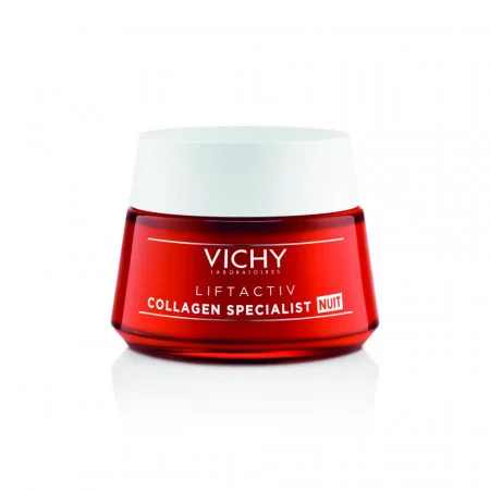 VICHY LIFTACTIV COLLAGEN SPECIALIST Noćna nega za korekciju bora, čvrstine i blistavosti kože s vitaminom Cg i anti-aging peptidima, 50 ml