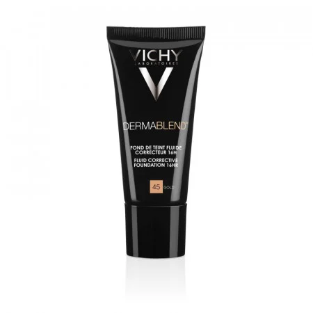 VICHY DERMABLEND CORRECTOR Tečni korektivni puder SPF 35, 30 ml, 45 Gold