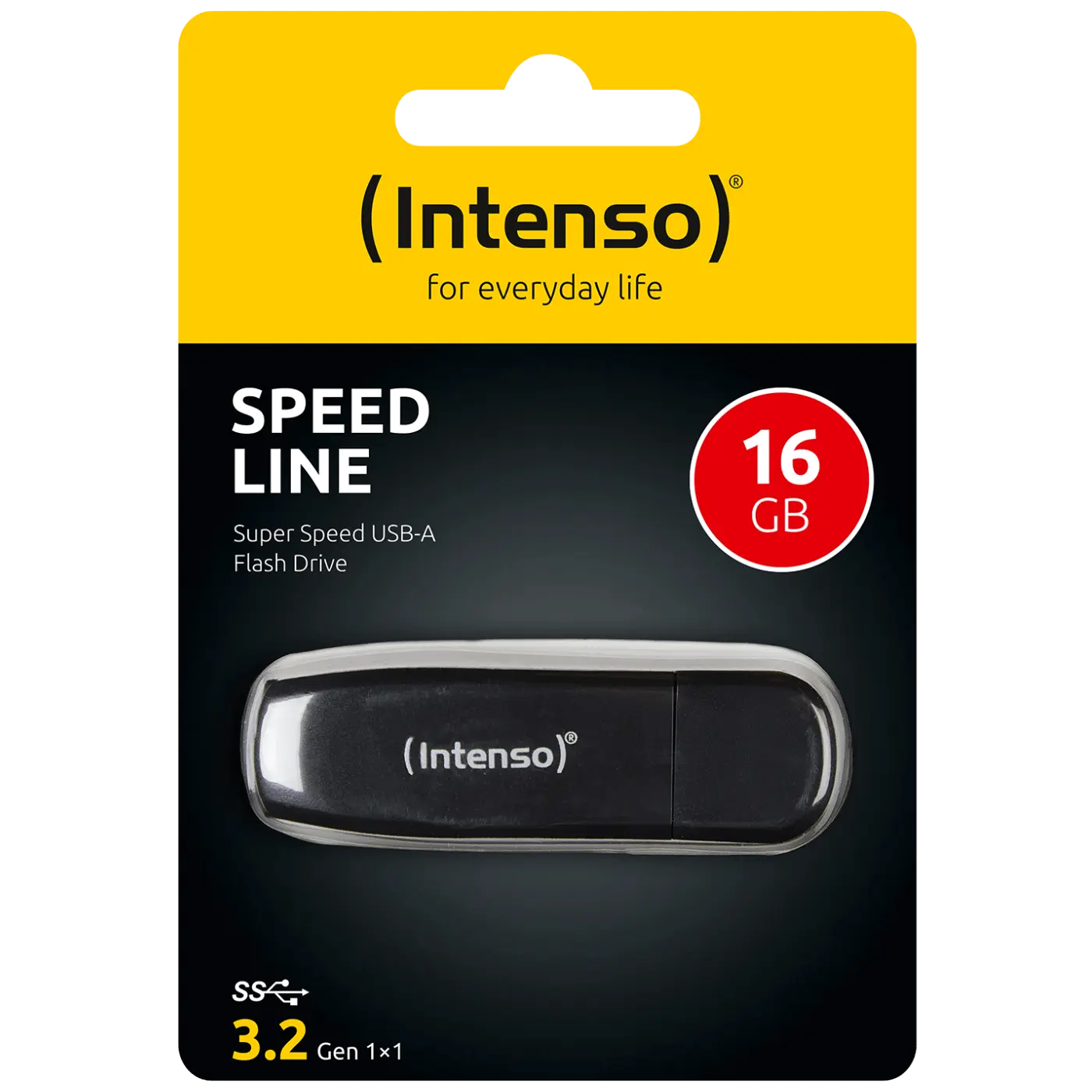 INTENSO USB Flash drive USB3.2-16GB/Speed Line, 16GB Hi-Speed USB 3.2, SPEED Line