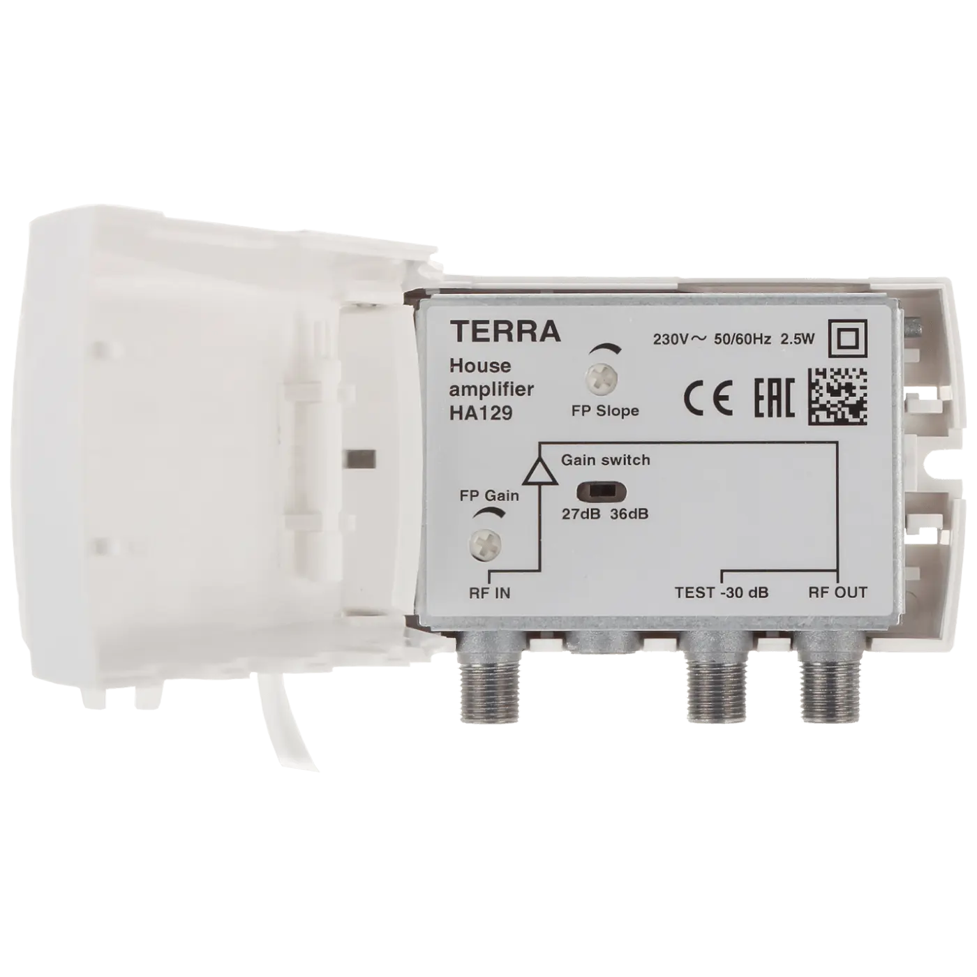 TERRA ELECTRONIC Pojačavač HA129, CATV, 47- 862 MHz, 27/36 dB, beli