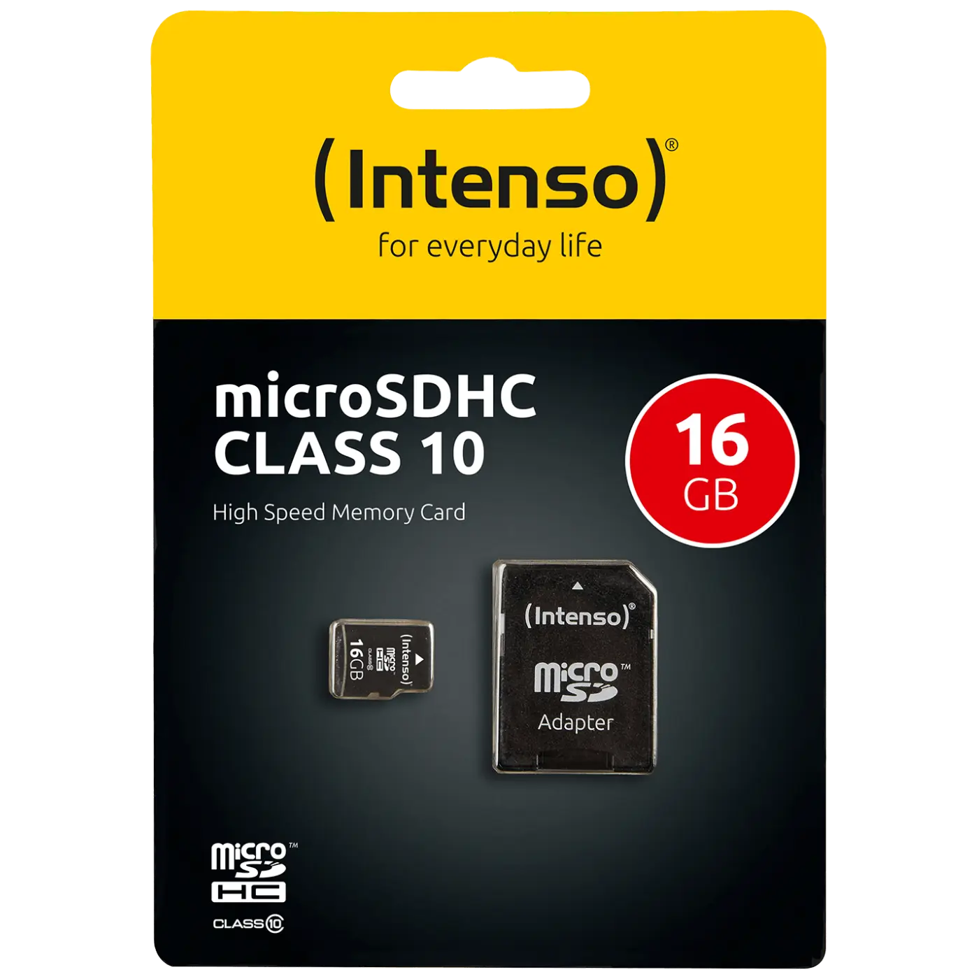 INTENSO Micro SD Kartica SDHCmicro+ad-16GB/Class10, 16GB, Class 10, (SDHC & SDXC), sa adapterom