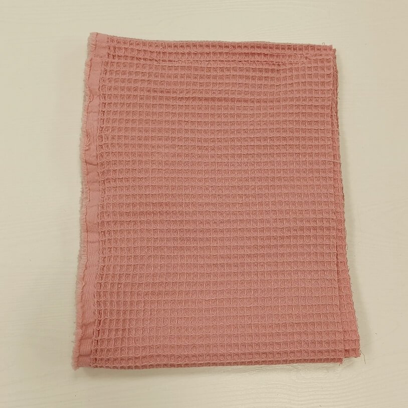 Parče pamuk waffle roze 30×195