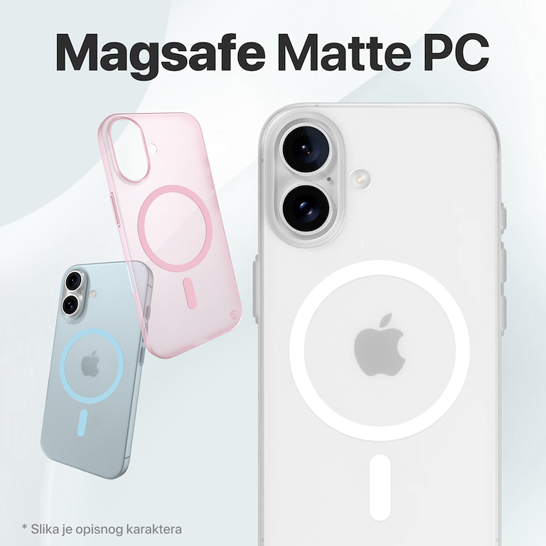 Maska Magsafe Matte PC za iPhone 16 6.1 bela