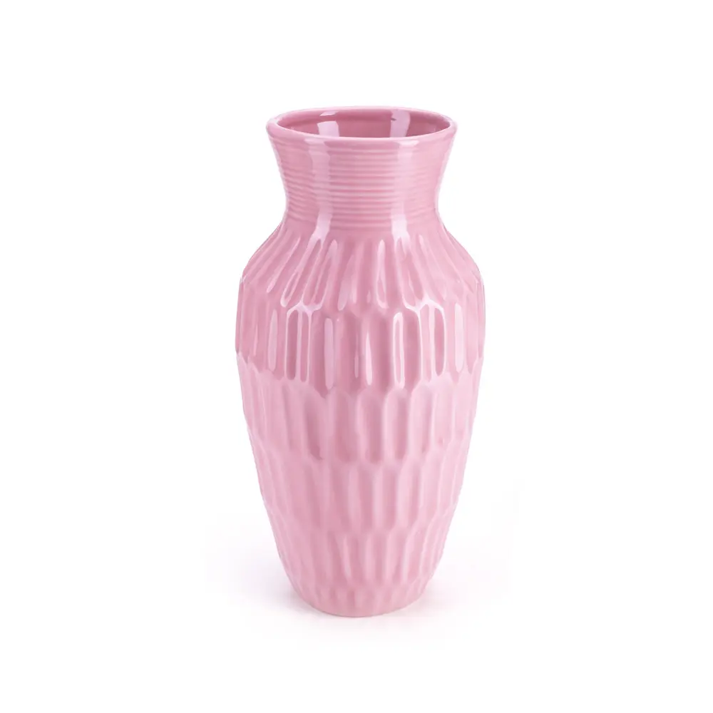 DIKER HOME Keramička vaza, 26cm, Roze