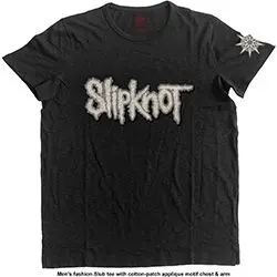 Majica Slipknot Logo & Star App Slub, Crna