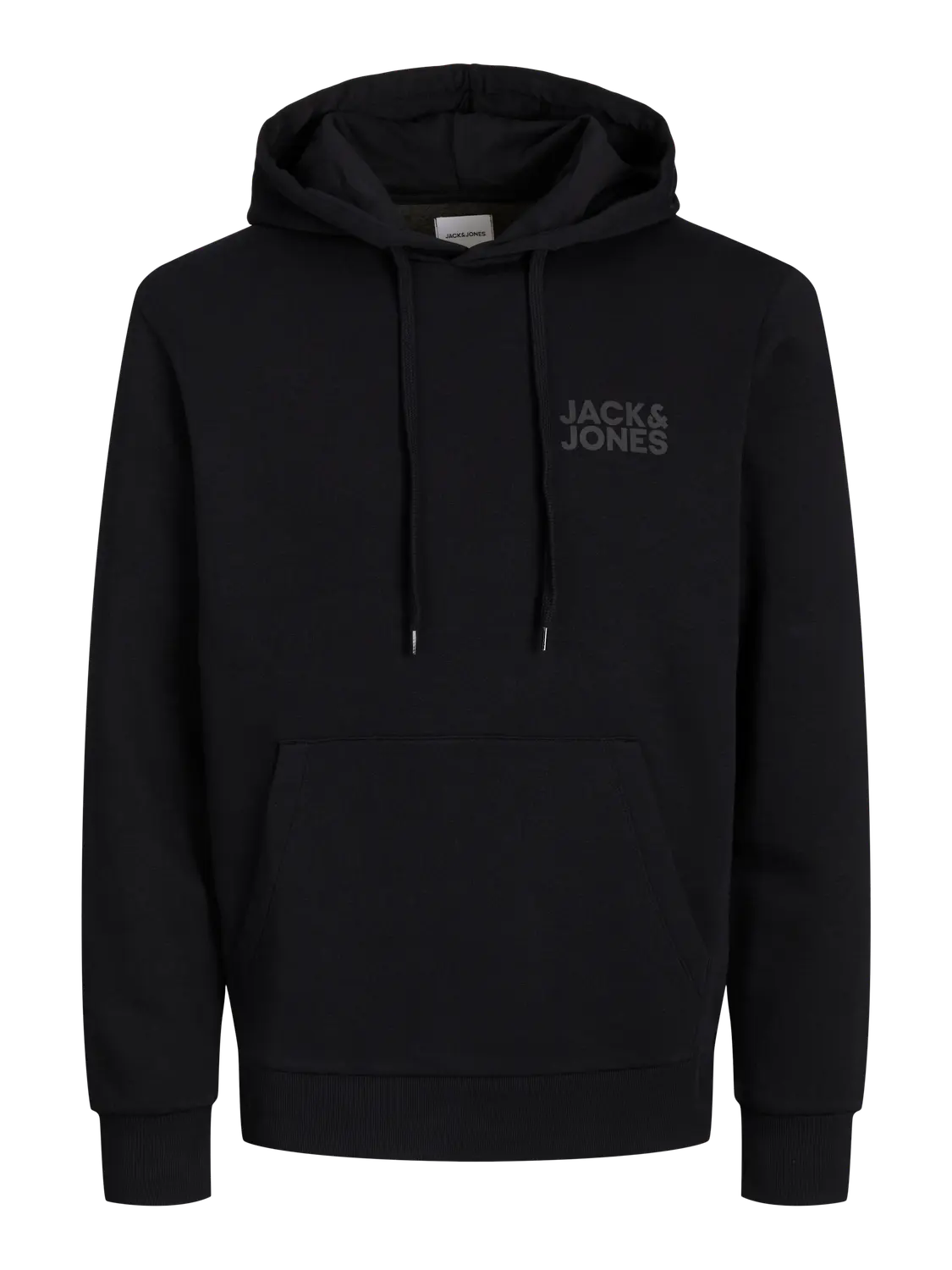 JACK & JONES Muški duks sa kapuljačom 12152840, Crni