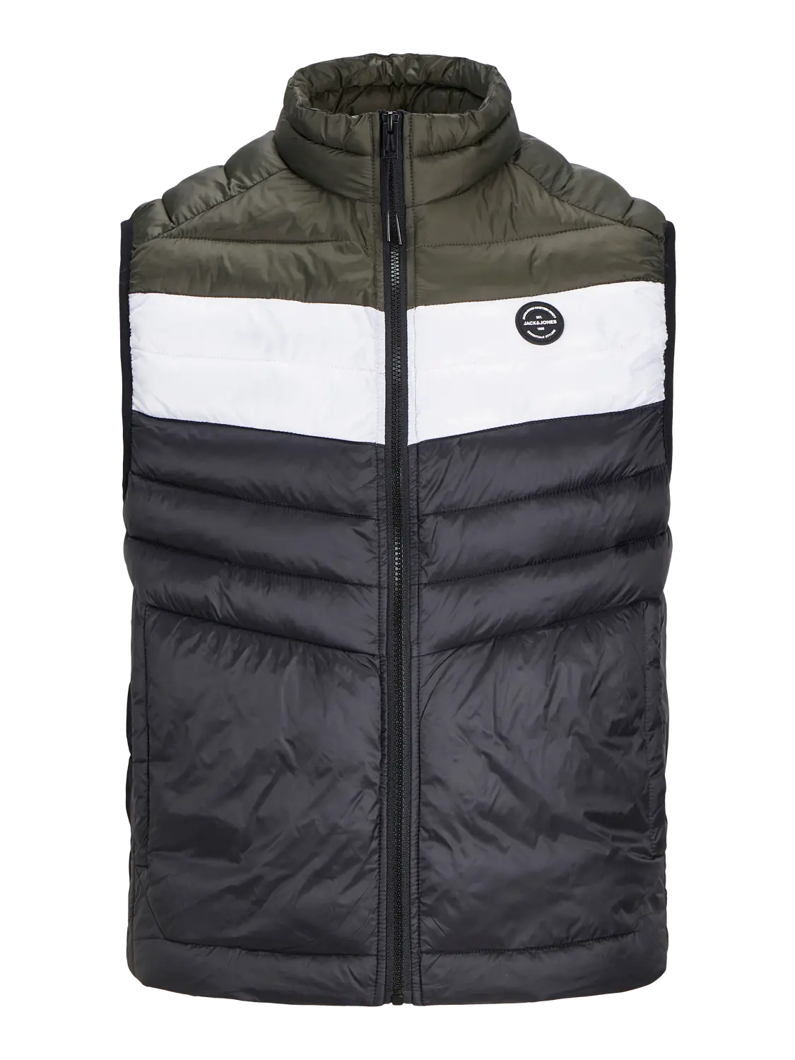 JACK & JONES Muški prsluk 12258457, Crno-beli