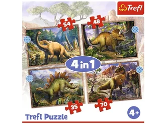 Trefl Puzzle 4 u 1 Dino