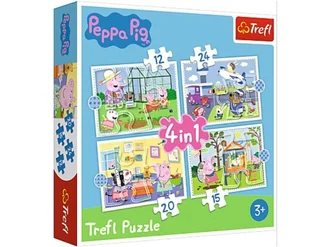 Trefl Puzzle 4 u 1 Pepa prase