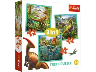 Trefl Puzzle 3 u 1 Svet Dinosaurusa