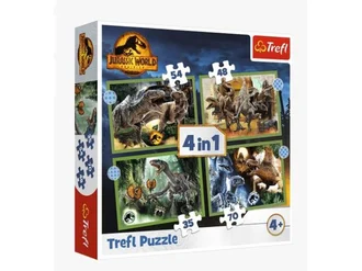 Trefl Puzzle 4 u 1 Dinosaurusi