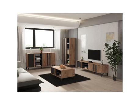 HOME LINE Set za dnevnu sobu Lacin Atlantic Pine Anthracite