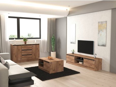 HOME LINE Set za dnevnu sobu Muren Atlantic Pine Anthracite