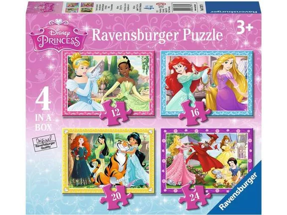 Ravensburger puzzle (slagalice) - Diznijeve princeze, 4 u 1 RA07397