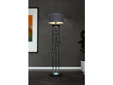 OPVIQ Podna lampa Clichy Anthracite Chrome Black