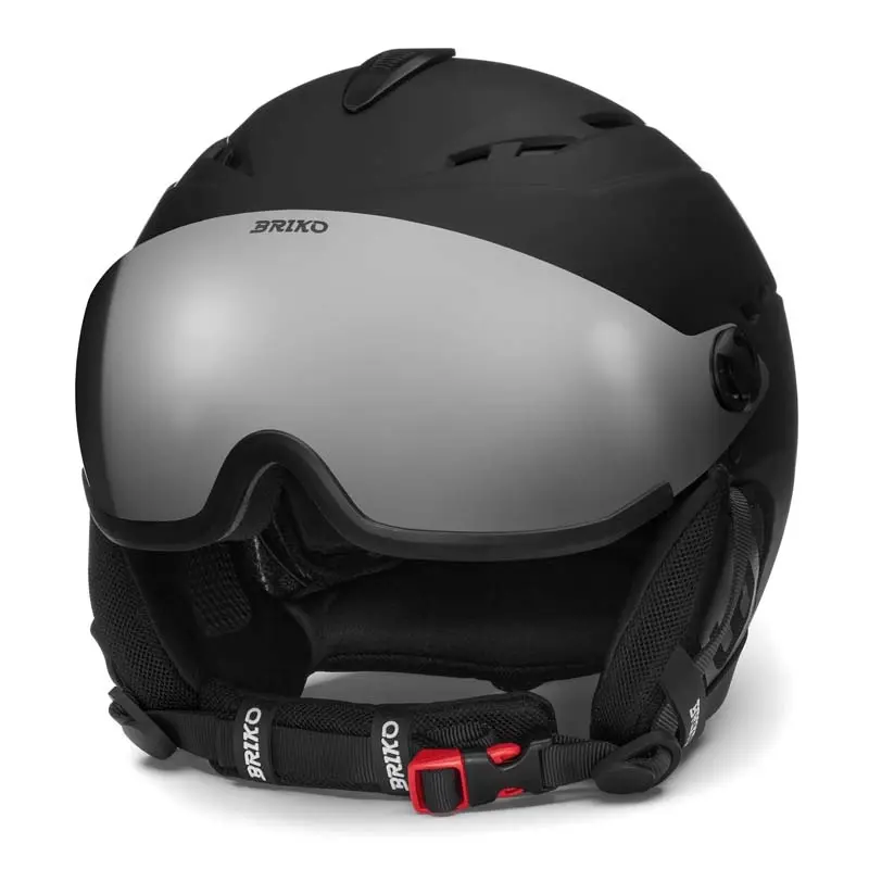 BRIKO Muška Ski kaciga Elio visor, Crna