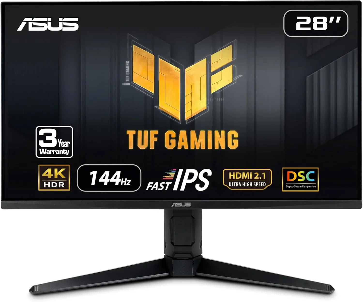 ASUS monitor TUF VG28UQL1A 28"/IPS/3840x2160/144Hz/1ms GtG/HDMIx2,DP,USB/Gsyncfreesync/pivot/zvučnic