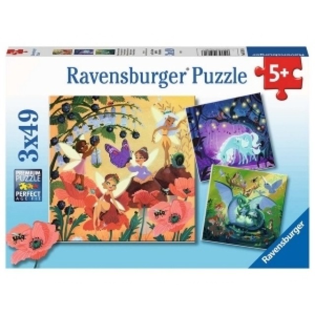 RAVENSBURGER PUZZLE JEDNOROG,ZMAJ I VILA RA05181