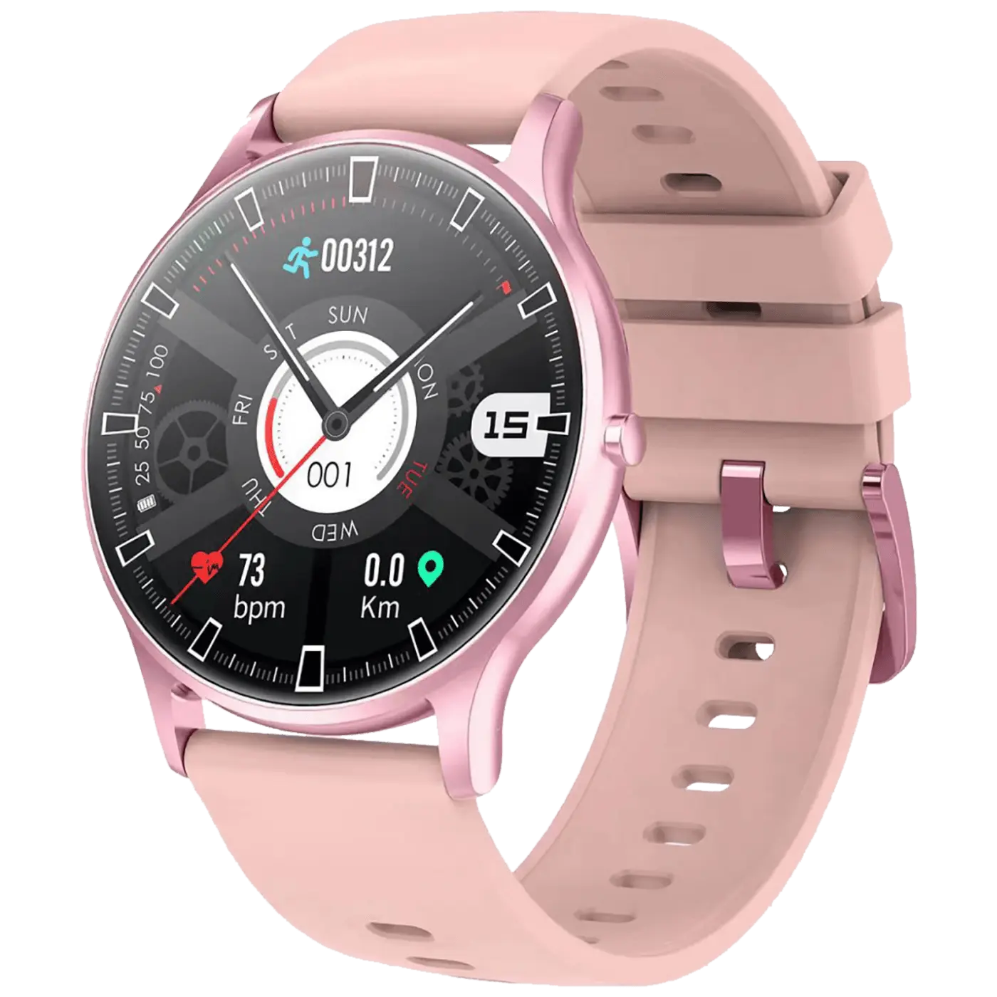 MEANIT Pametni sat M33 Lady, 1.3", multi sport, Bluetooth, roze