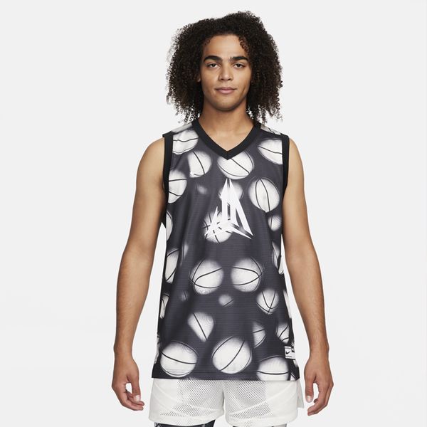 JA DRI-FIT DNA BASKETBALL JERSEY 'FOOTBALL GREY/WHITE'