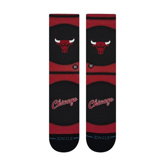 NBA MINI BALL HARDWOOD CLASSICS POLY CREW SOCKS CHICAGO BULLS 'RED'
