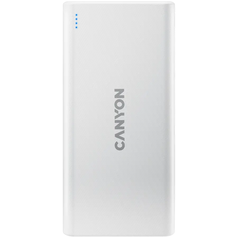 CANYON PB-106 Eksterna Baterija, 0.3m, 10000 mAh, Bela