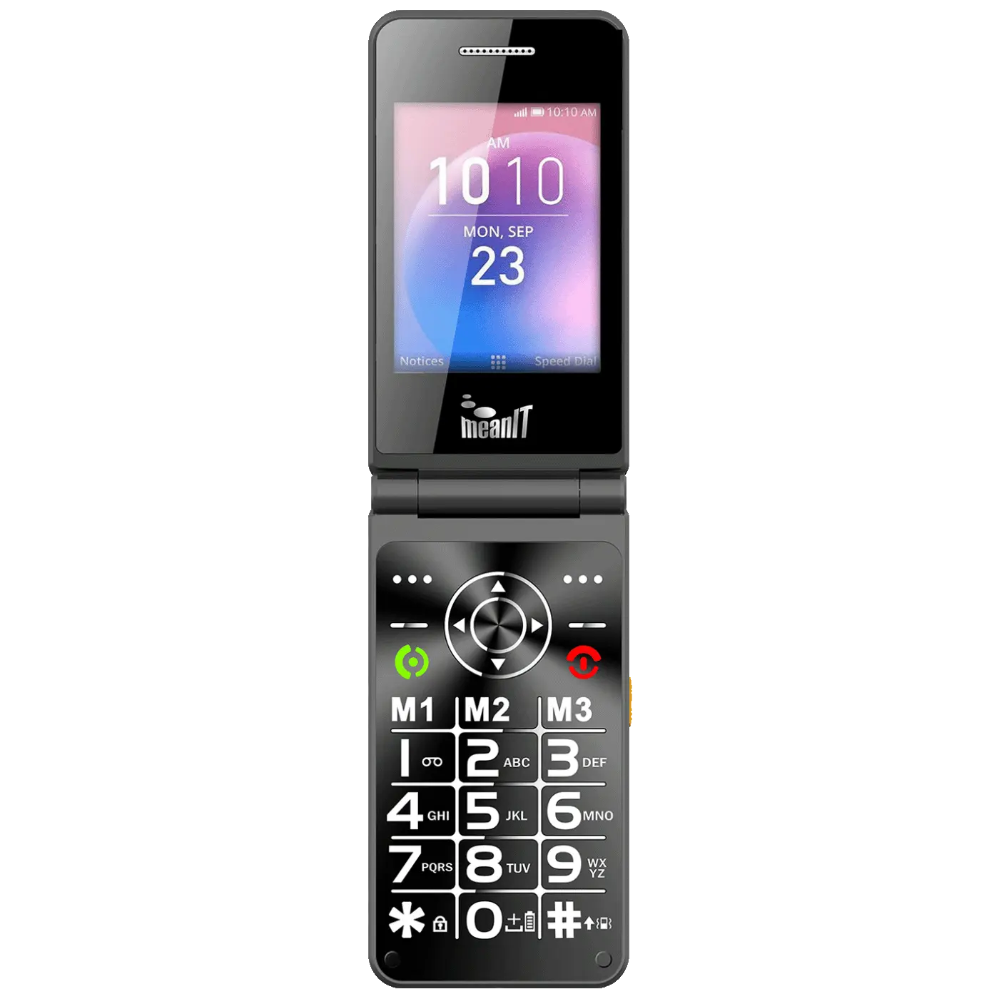 MEANIT Mobilni telefon FLIP XXL, 2.8", crni